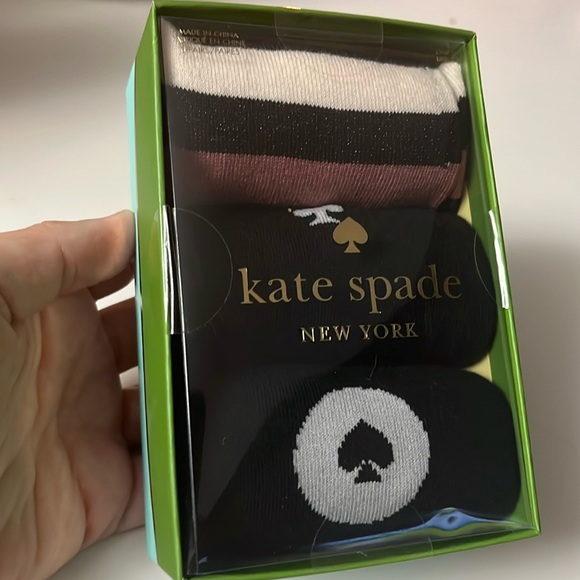 kate spade | Accessories | Kate Spade Sock Three Pack Box Set Polka ...